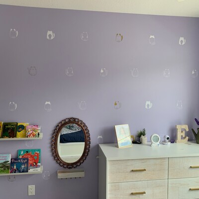 Cat Wall Decals /modern Nursery and Kids Room Décor/girl Room/cat Wall ...