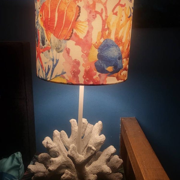 Nautical Lampshade, Sea Turtle Lamp Shade, Ocean Lampshade, Blue Sea ...