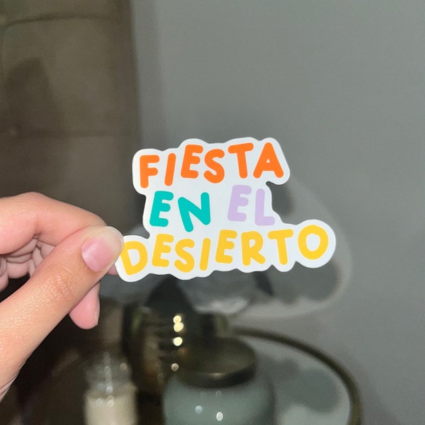 Fiesta En El Desierto Waterproof Sticker - Etsy