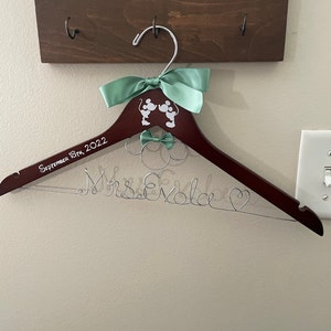 Disney Wedding, Mickey Mouse Hanger,personalized Wedding Hanger,disney ...