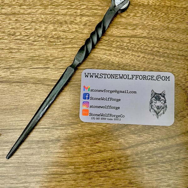 Forged Crystal Ball Wand - Etsy