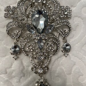 Huge Rhinestone Embellishment Silver Gold or Rose Gold Tone - Etsy