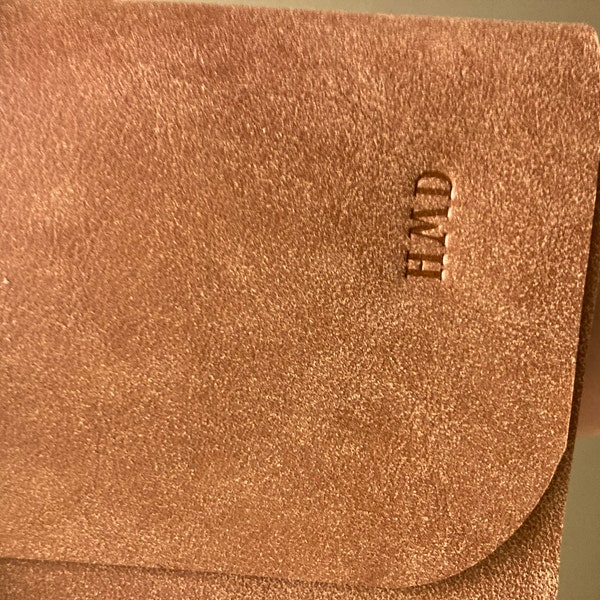 Custom Leather Embossing: Monogram, Name - Gold, Silver, or Blind Stamp ...