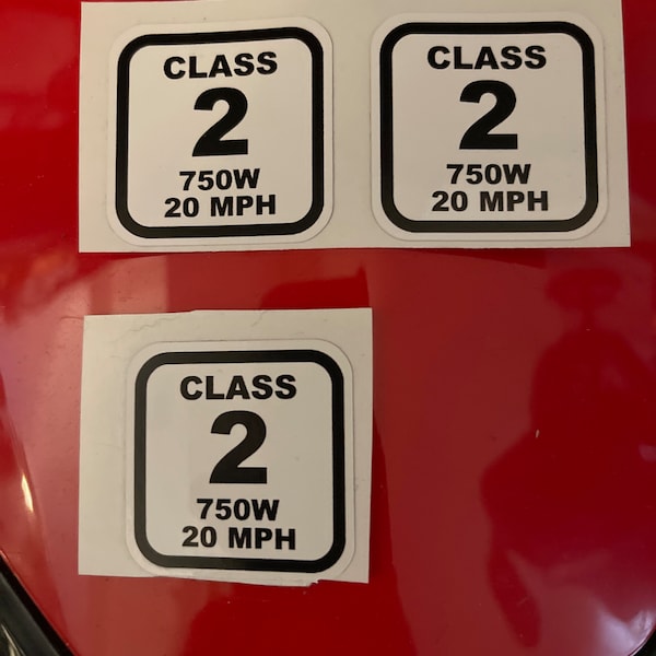 Class 1, 2, or Throttle Disabled E-bike Sticker Electric Bike - Etsy