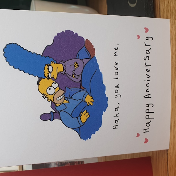 Homer and Marge Simpson, Simpsons Funny Anniversary Card, Funny ...