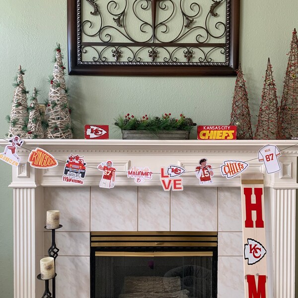 Chiefs Banner | NFL Banner | Football Banner | Football Decor | Game ...
