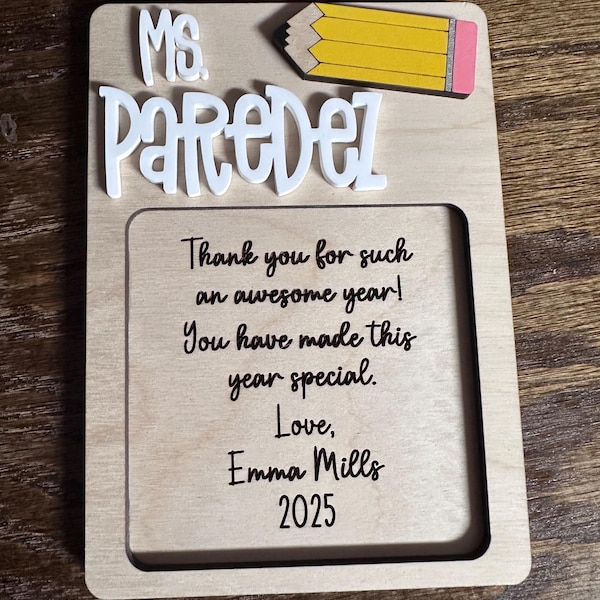 Teacher Appreciation Gift, Personalized Teacher Gift, Sticky Note ...