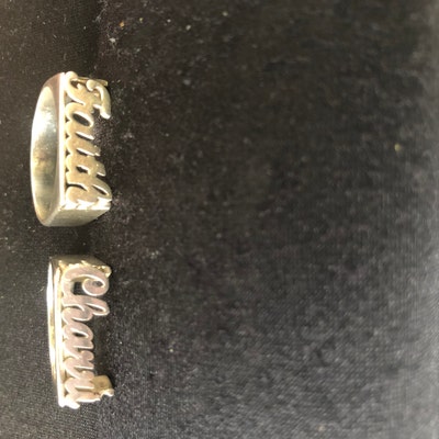 Personalized Name Ring Cursive Font Name Ring Custom Name Ring ...