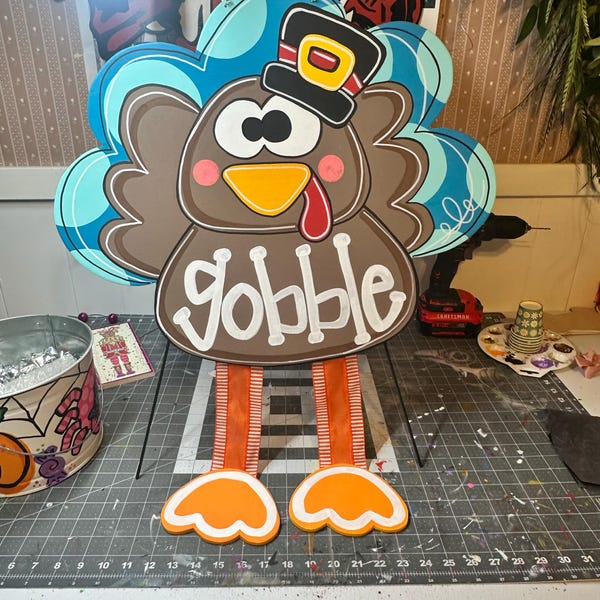 TEMPLATE: Turkey Door Hanger Template, Thanksgiving Door Hanger ...
