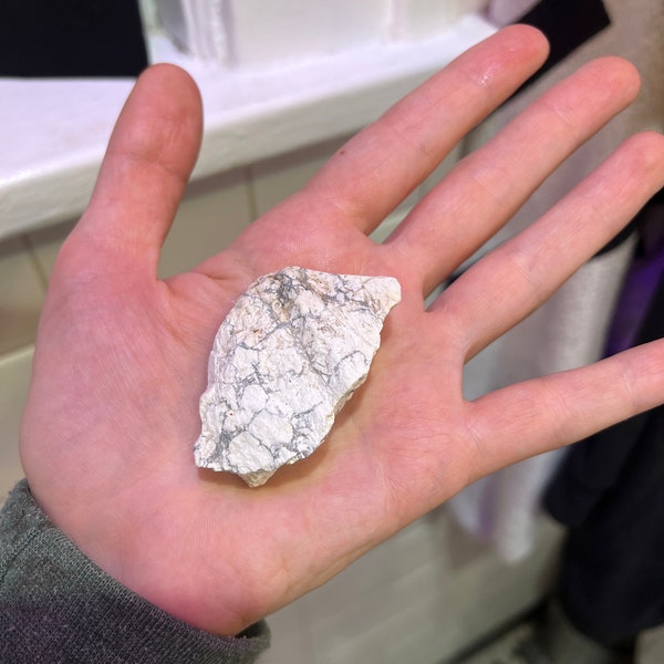 Raw White Howlite Stone - White Howlite Crystal - Rough White Howlite ...