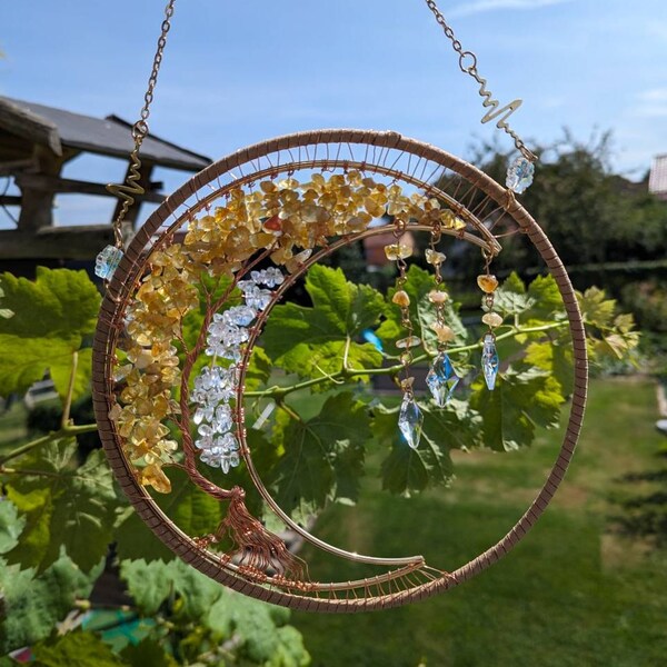 Suncatcher Crystal, Christmas Gift for Mom, Charming Moon Sun Catcher ...