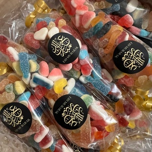 Personalised Pre Filled Halal Blue Sweet Cones Bridal Shower Birthday ...