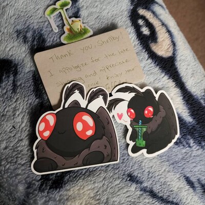 Cute Baby Mothman Peaker Sticker Cryptid Boba Mothman Series - Etsy