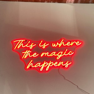 Custom Mirror Shape Neon Sign Led Light Bedroom Decorative - Etsy