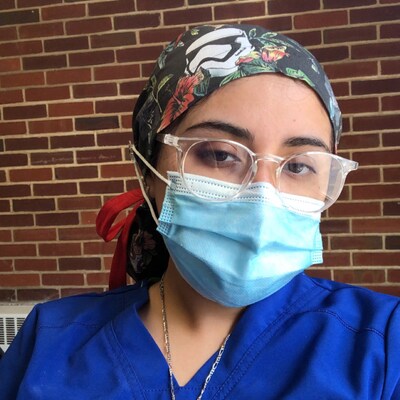 SKELETON Scrub Cap Ponytail 100% Linen, Anatomy Scrub Cap, Surgical Hat ...