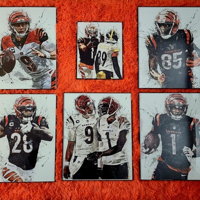 Tee Higgins Poster, Cincinnati Bengals, Wall Art Printable, Digital ...