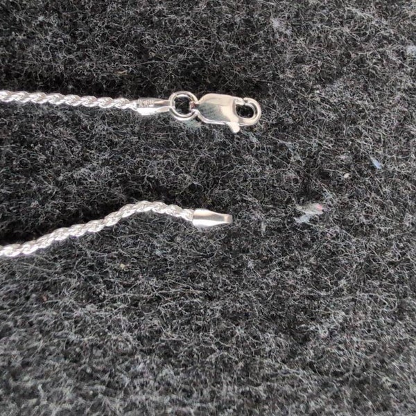 Italian Solid Sterling Silver Rope Link Chain Necklace 925 Silver Chain ...