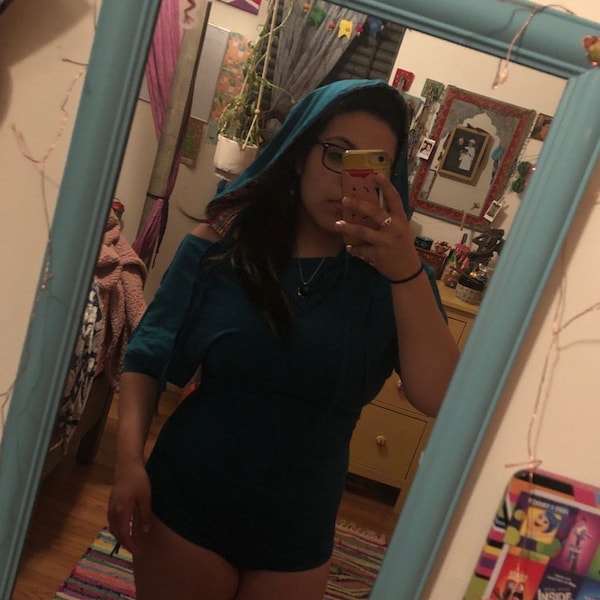 Asalyn Hooded Romper With Detachable Hood - Maroon - Asymmetrical Flow ...