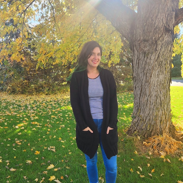 My Comfiest Cardigan Knitting Pattern, Easy Knitting Pattern Cardigan ...