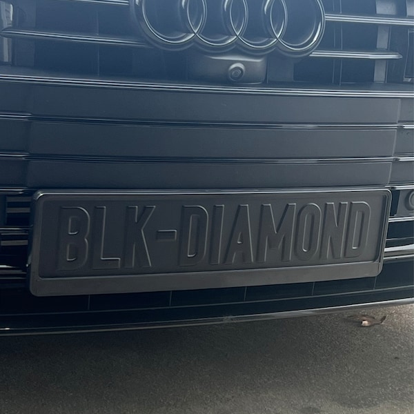 Custom Black on Black Nameplate Name Plate European License Home Decor ...