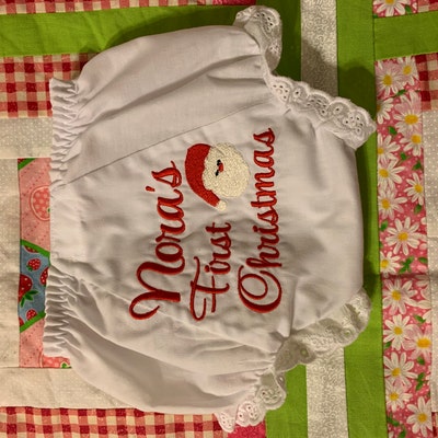 First Christmas Diaper Cover, First Christmas Bloomers, 1st Christmas ...