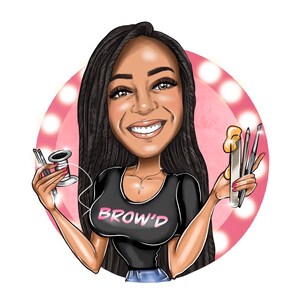 Brow Artist Logo Design Custom Portrait for Your Business - Etsy