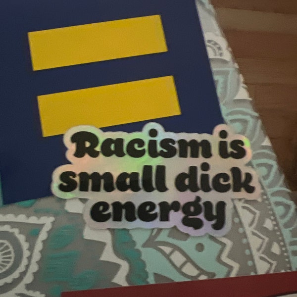 Holographic Anti Racism Sticker - Etsy