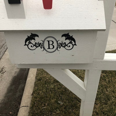 Dolphin Mailbox Decal Mailbox Dolphin Decals Monogram Decals Dolphin ...