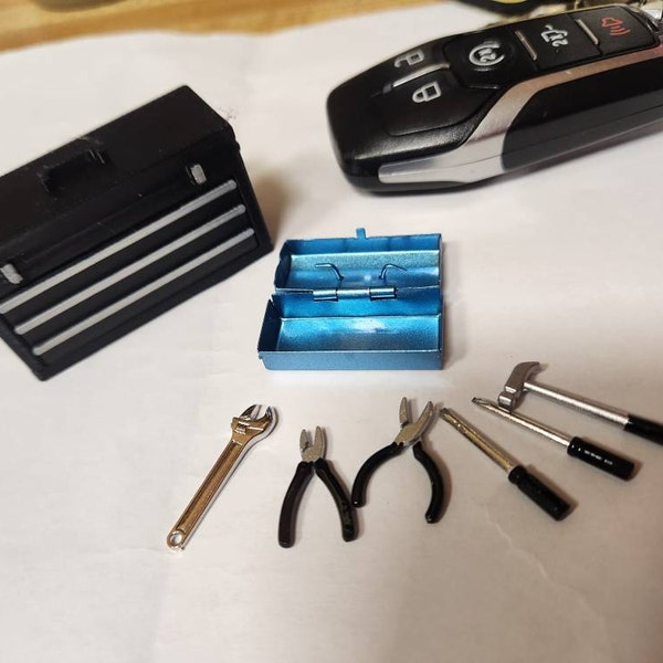 Miniature Tool Box With Simulated Drawers - Etsy
