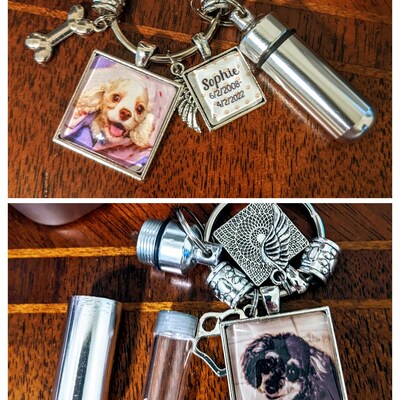 Pet Memorial Key Ring Pet Memorial Keychain With Custom Photo and ...