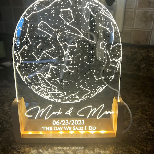 Custom Star Map by Date, Personalized Constellation Map, Star Map Night ...