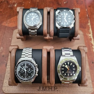 Mahogany Wood Watch Stand With Box, Wooden Watch Display for Men, Watch ...