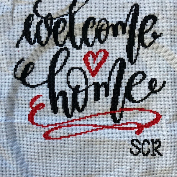 Welcome Home Cross Stitch Pattern: Modern Beginner Xstitch (PDF Pattern ...