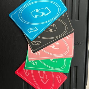 Metal Skip Cancel Undo Cards Matte Black Anodized Aluminum Laser ...