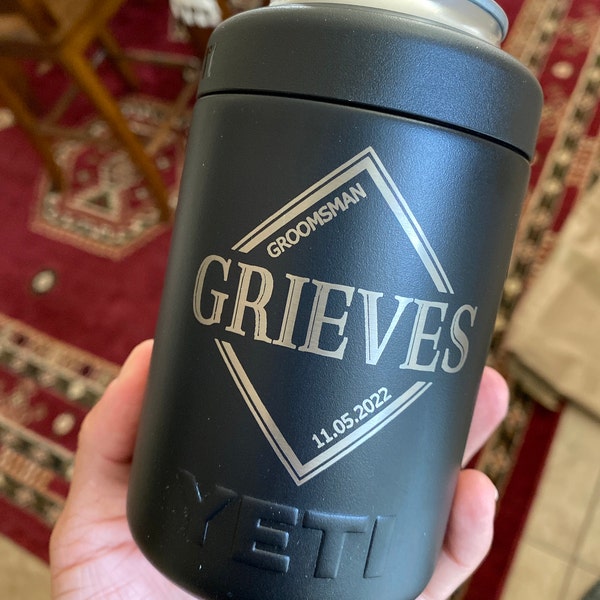 Yeti Colster or Polar Camel Can Holder for Male Wedding Party, Engraved ...