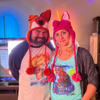 Adult Hand Knit becky and wrath of Becky Fox Hats - Etsy