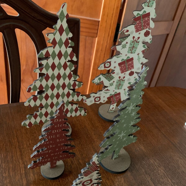Decorative Freestanding Trees in 5 Sizes From 4 to 10 1/2 Inches, 6 ...