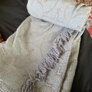 SHIPIBO Cotton Scarf Black Gold Shawl Sacred Geometry Icaro Pattern ...