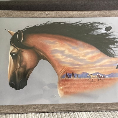 Picasso the Wild Mustang PRINT, Fine Art, Drawing, Horse Art - Etsy