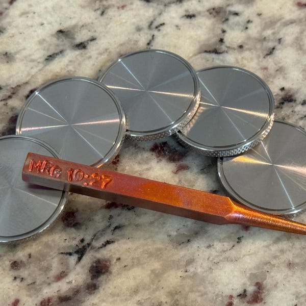 1 Brass CNC Milled Round Faceted/beceled Edge Blank Ball Markers ...