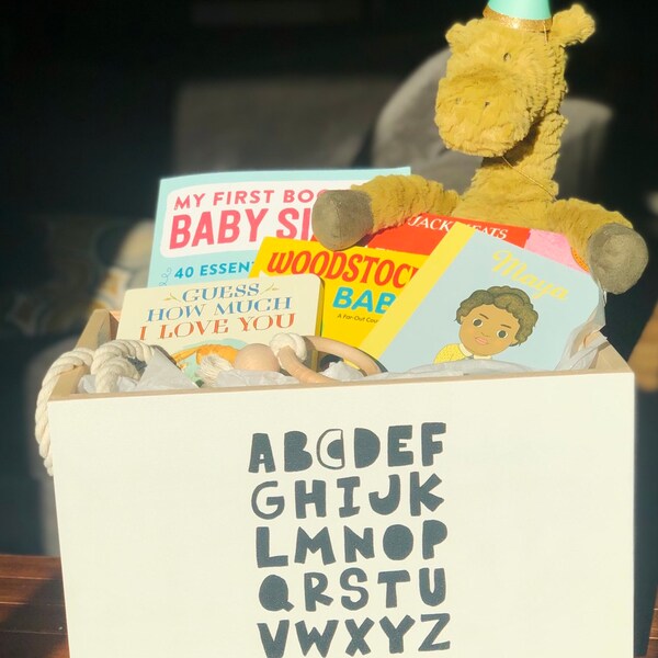 Once Upon a Time Book Box, Nursery Decor, Book Bin, Baby Gift, Toy Box ...