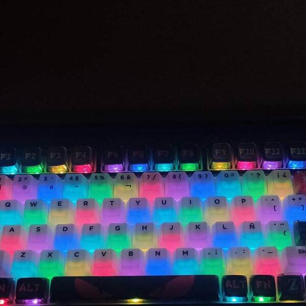 English & Japanese Dual Languages Backlit Keycaps Set for Mechanical ...