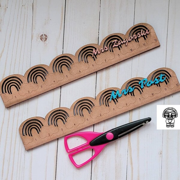 Rainbow Ruler SVG - Digital File - Laser Cut File - Boho Rainbow - DIY ...