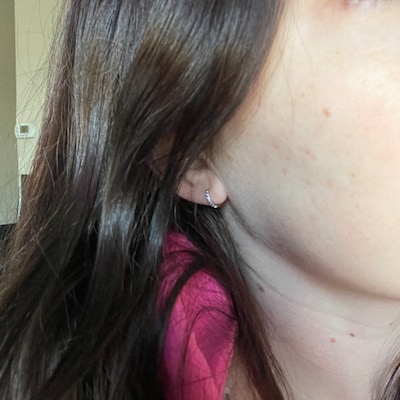 Straight Post Huggie Earrings Straight Post Hoops Small Hoop Earrings ...