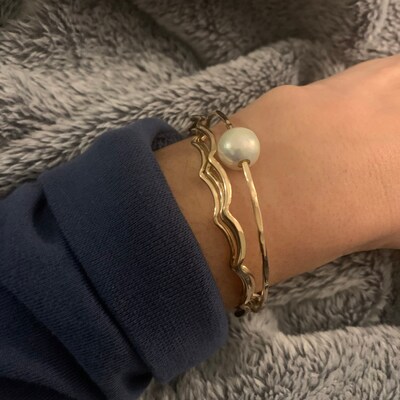 Merwave Bangle 12gauge thicker - Etsy