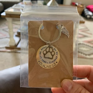 Personalized Dog Memorial Key Chain, Cat Memorial Key Chain, Pet ...