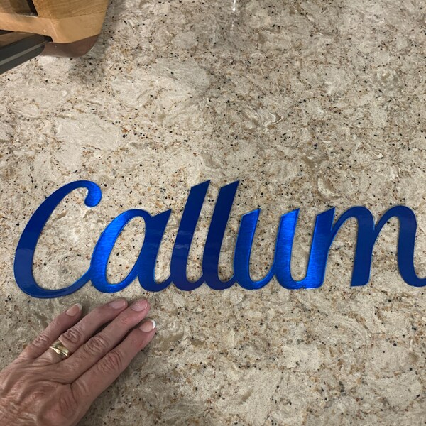 Custom Cursive Word Metal Wall Decor | Steel Personalized Wall Art 5-8 ...