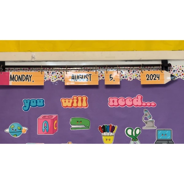 CLASSROOM FLIP CALENDAR| Daisy Classroom | Calendar Set | Classroom ...