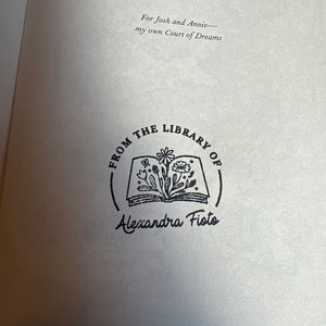 Custom Book Stamps. Flowers Growing Out of Books Personalized - Etsy