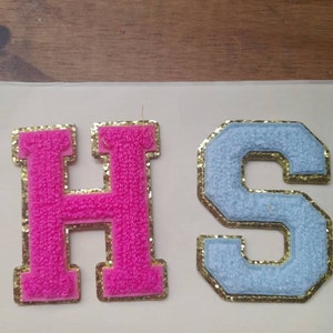 PINK Letter Patch Patches Sew on / Iron on Alphabet - Etsy UK